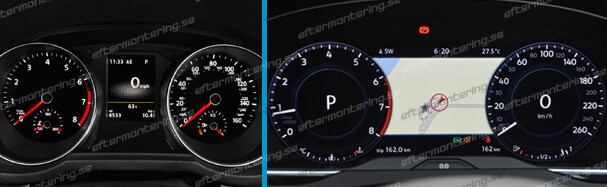 Volkswagen Active info display installation / retrofit - eftermontering.se